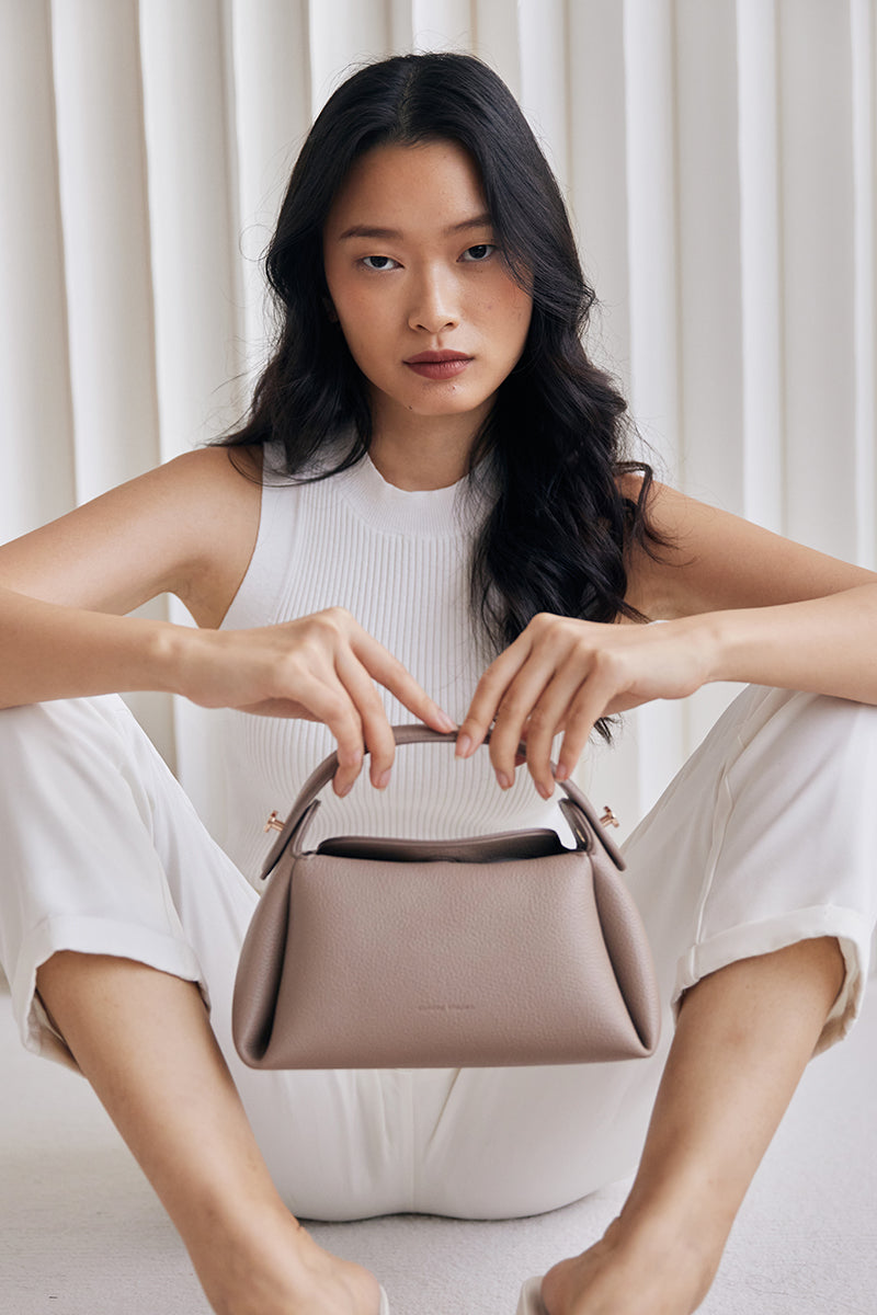 Milan Top-handle Bag in Taupe – Sunday Staples