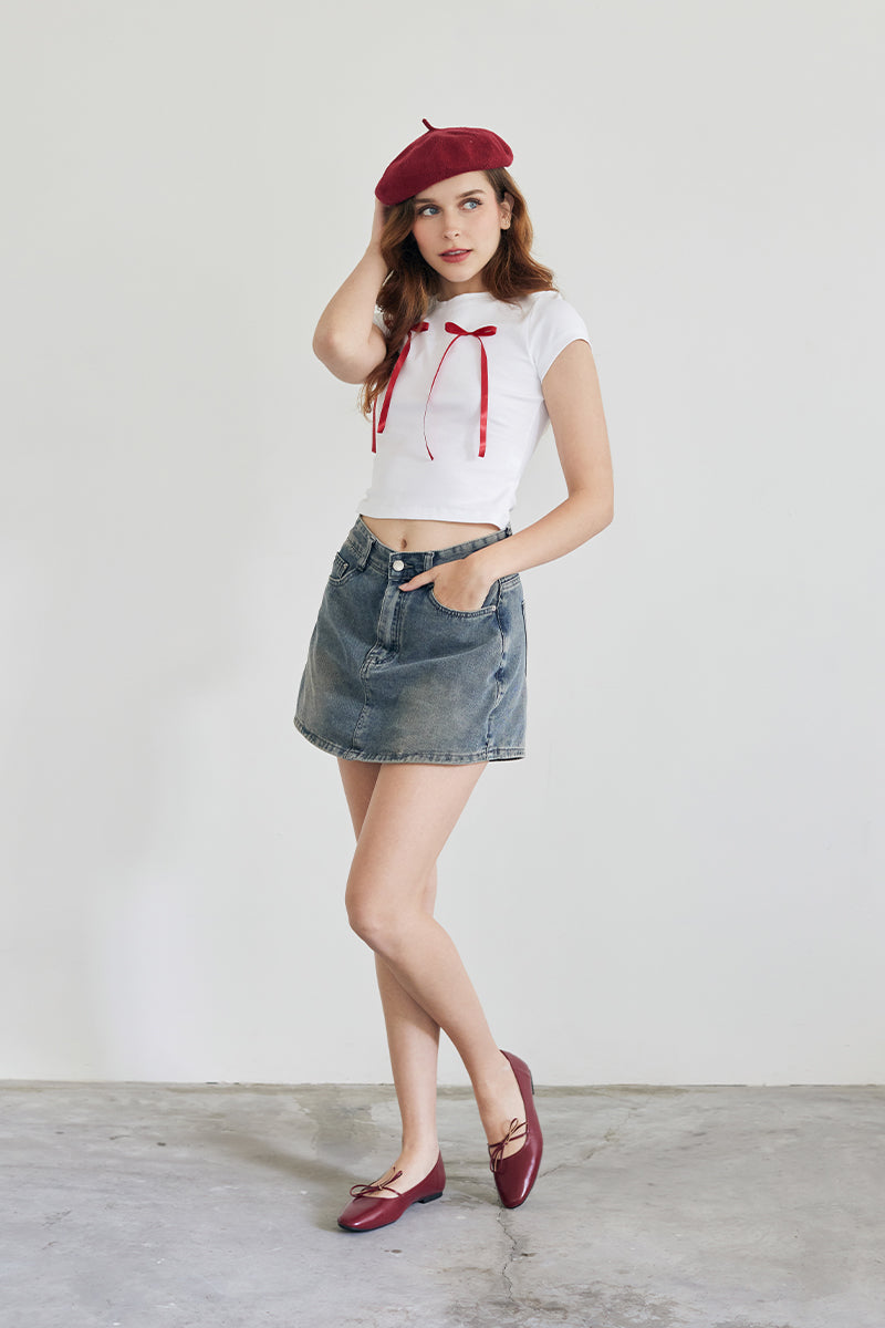 Quilla Knotted Maryjane Flats in Merlot – Sunday Staples