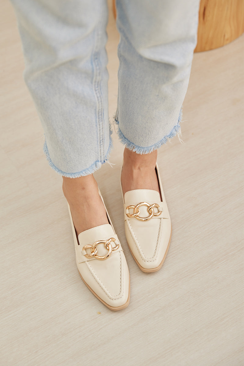Rowan Chain Loafers in Cream – Sunday Staples