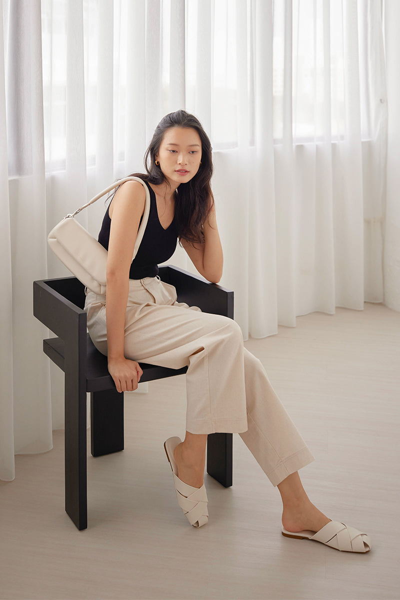 Tali Weaved Mules in Cream – Sunday Staples